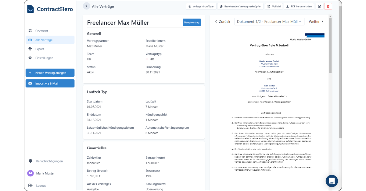 ContractHero: Bewertungen, Preise und Features - Softwareabc24